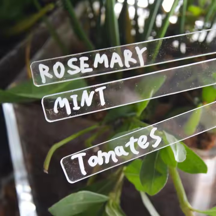 Custom Clear Acrylic Plant Tags for Garden and Nursery Labeling ...