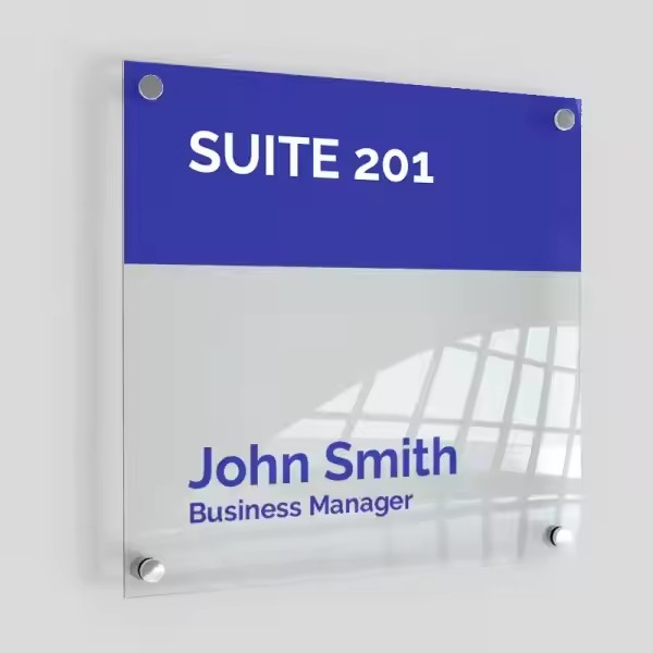 Custom Clear Acrylic Door Panels for Office Interiors – Modern and ...