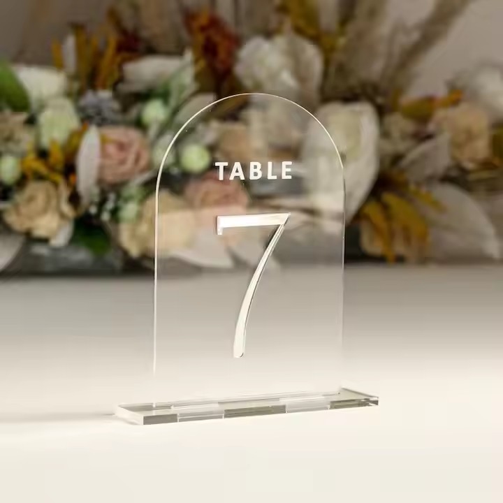 Custom Engraved Acrylic Wedding Table Signs for Event Decorations ...