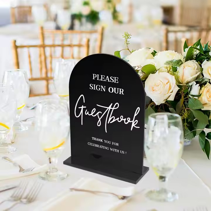 Custom Engraved Acrylic Wedding Sign Display for Event Decoration ...