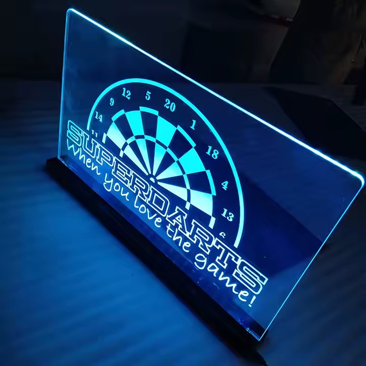 Custom LED Acrylic Signs with Laser Engraving for Branding & Display ...