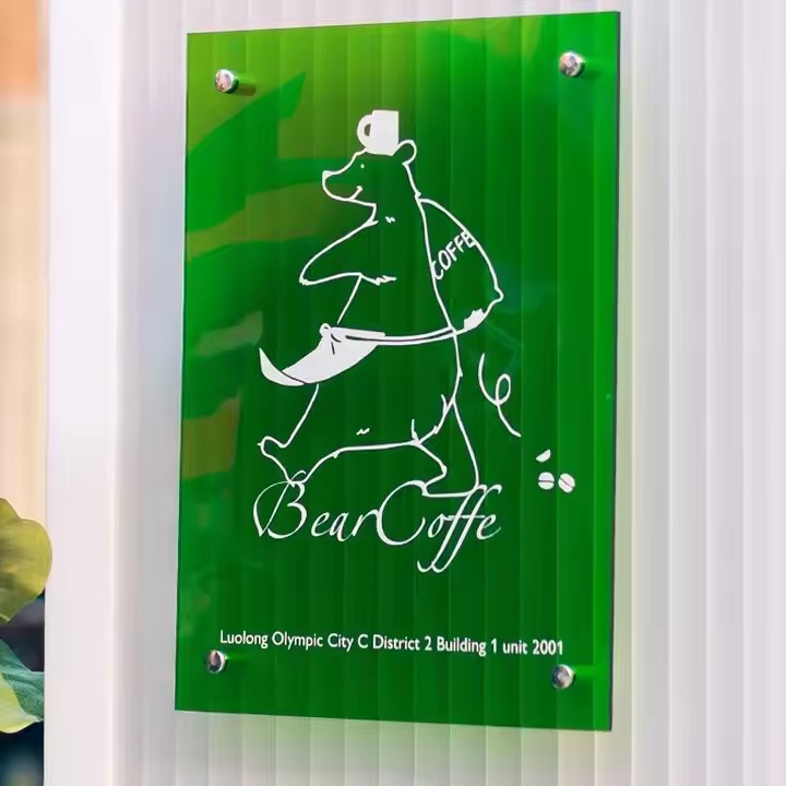 Custom Wall-Mounted Acrylic Signs for Office, Shop & Company Branding ...