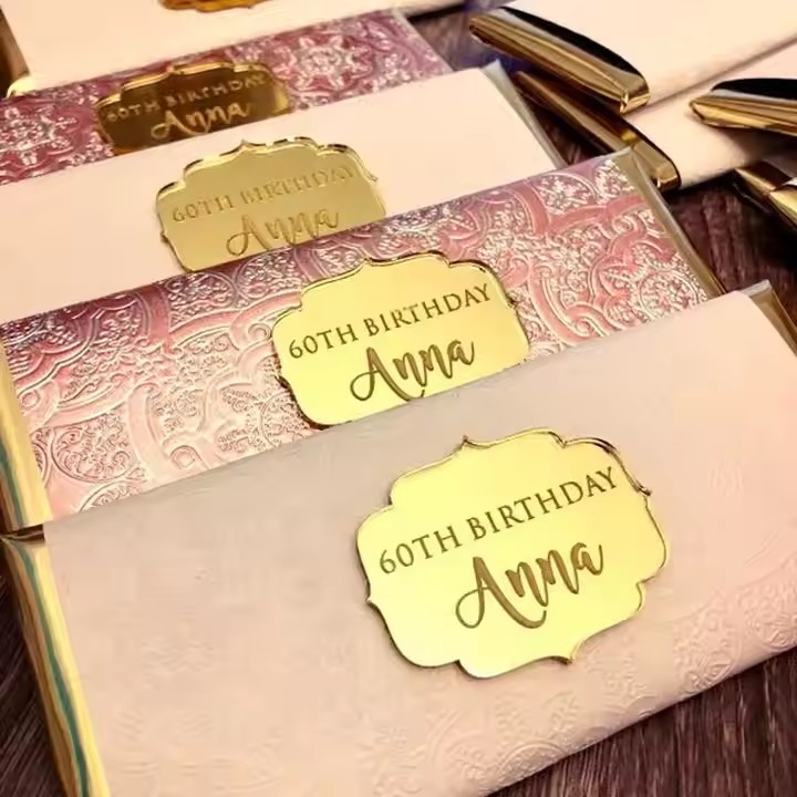 Custom Shaped Acrylic Cake Gift Tags – Personalized Label Tags for ...